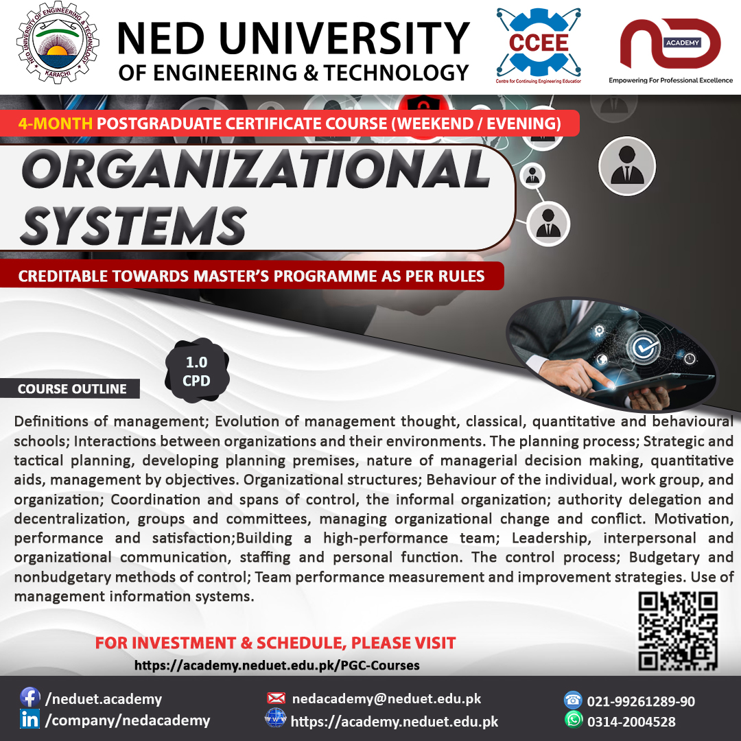 List of Courses | NED Academy - CCEE | CMPP | PTMC